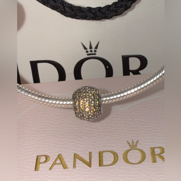 Pandora | Jewelry | Authentic Pandora Pave Lights Golden Cz Charm ...